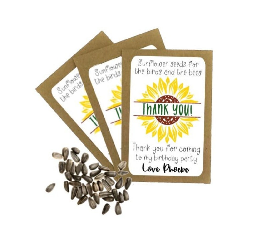 Personalised Birthday Seed Packets Envelopes With Seeds | Eco Friendly ...