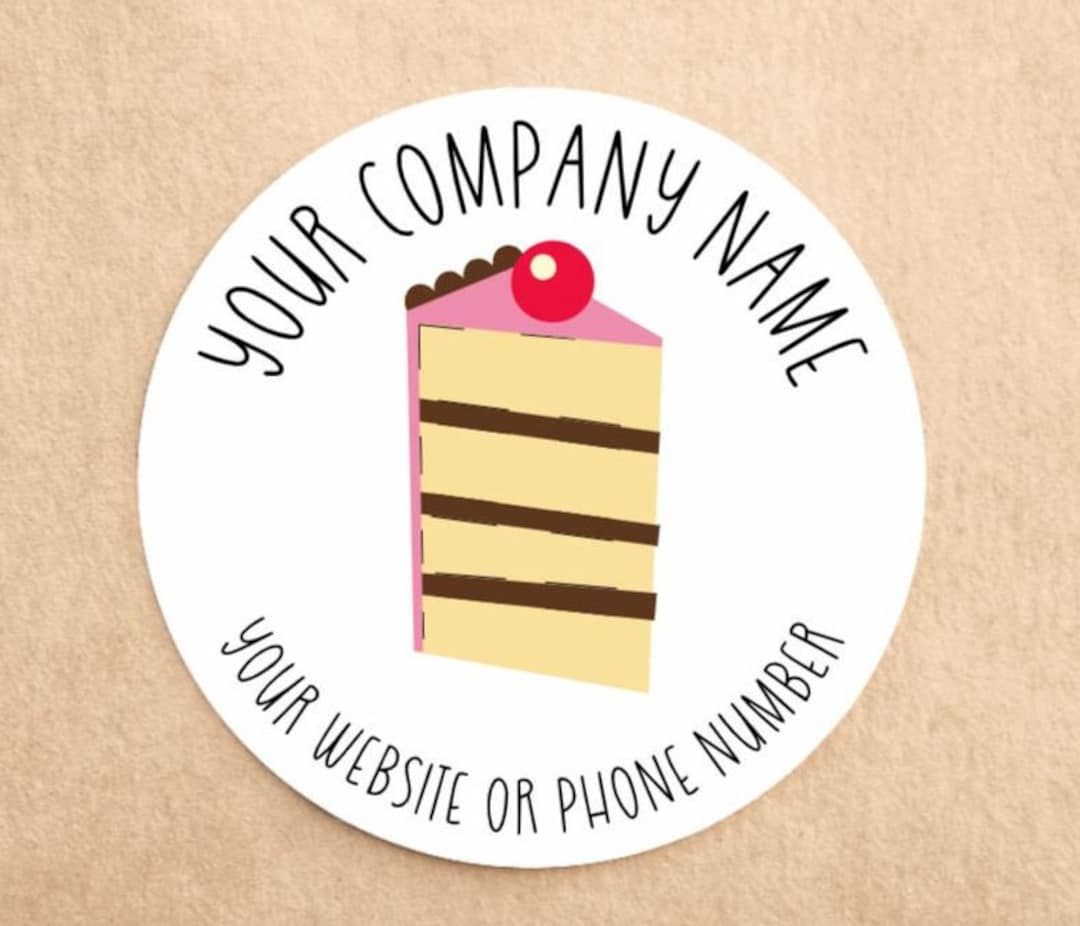 Personalised Business Cake Stickers | Cupcake Stickers | Custom ...