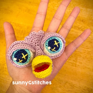 Kawaii Cursed Face Appliqué Amigurumi Crochet Pattern - PDF - English ...