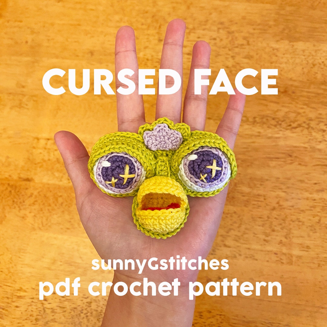 Kawaii Cursed Face Appliqué Amigurumi Crochet Pattern PDF English - Etsy UK