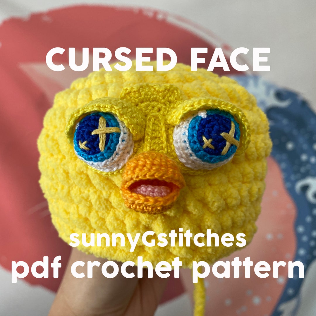 Kawaii Cursed Face Appliqué Amigurumi Crochet Pattern - PDF - English ...