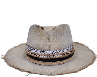 Distressed Straw Hat - Etsy