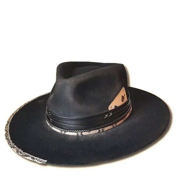 Distressed Fedora - Etsy
