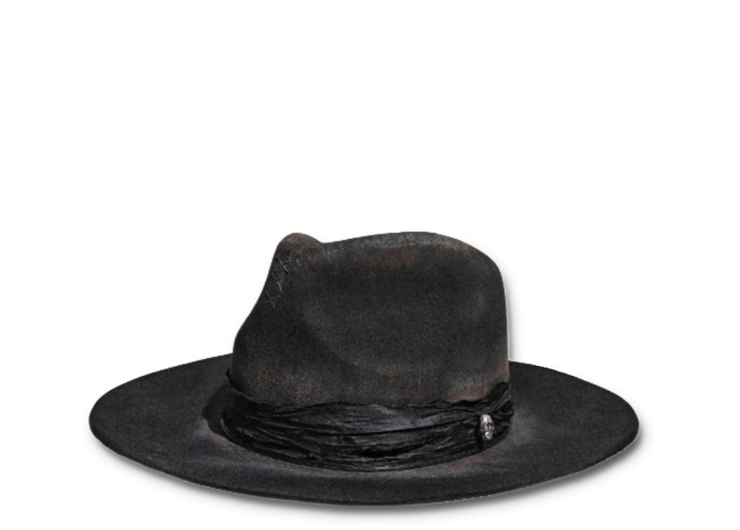 Custom Mens Goth Rock Fedora Distressed, Dark Country Mens, Rock Mens ...