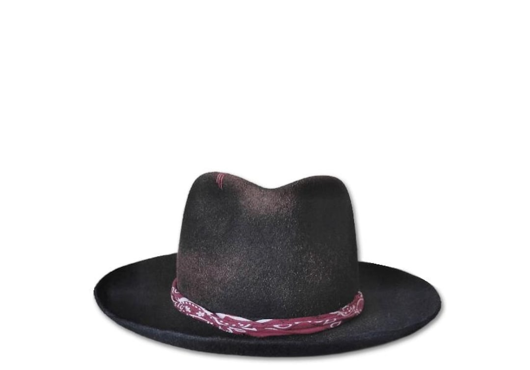 Custom Mens Rock N Roll Hat Rusty, Boho Rock Mens Hat, Blues Rock Men ...