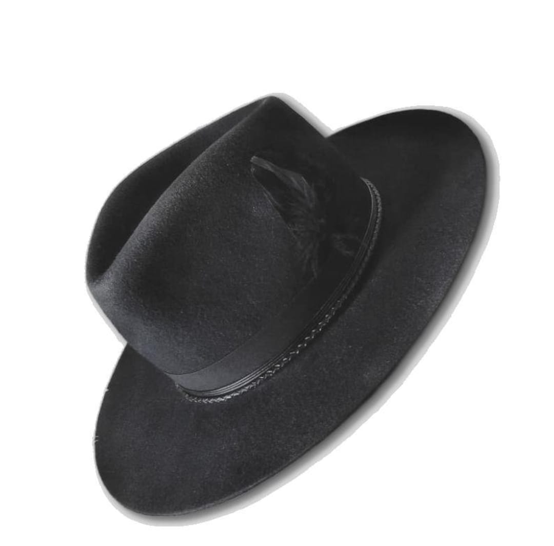 Custom Mens Western Goth Hat, Western Gothic Fedora, Goth Rock Mens Hat ...