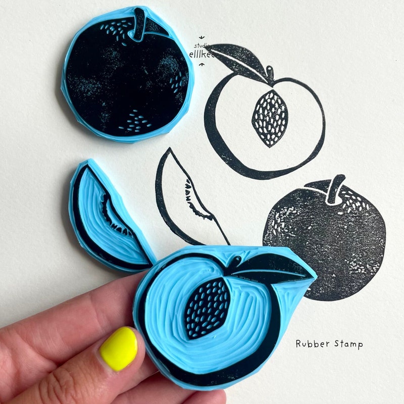 Fruit Rubber Stamp - Etsy