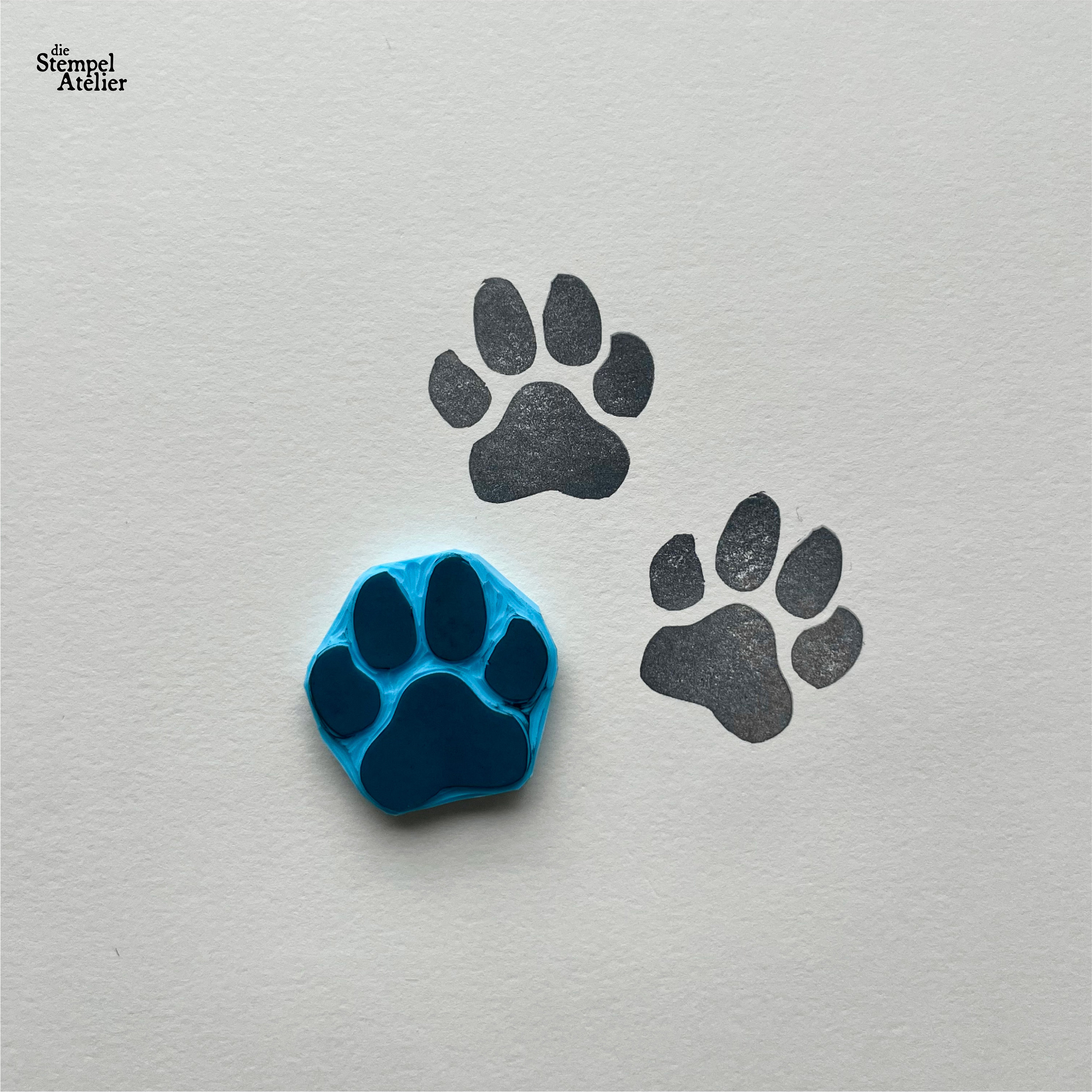 Cat Print Rubber Stamp Hand Carved Rubber Stamp Animal Paw - Etsy