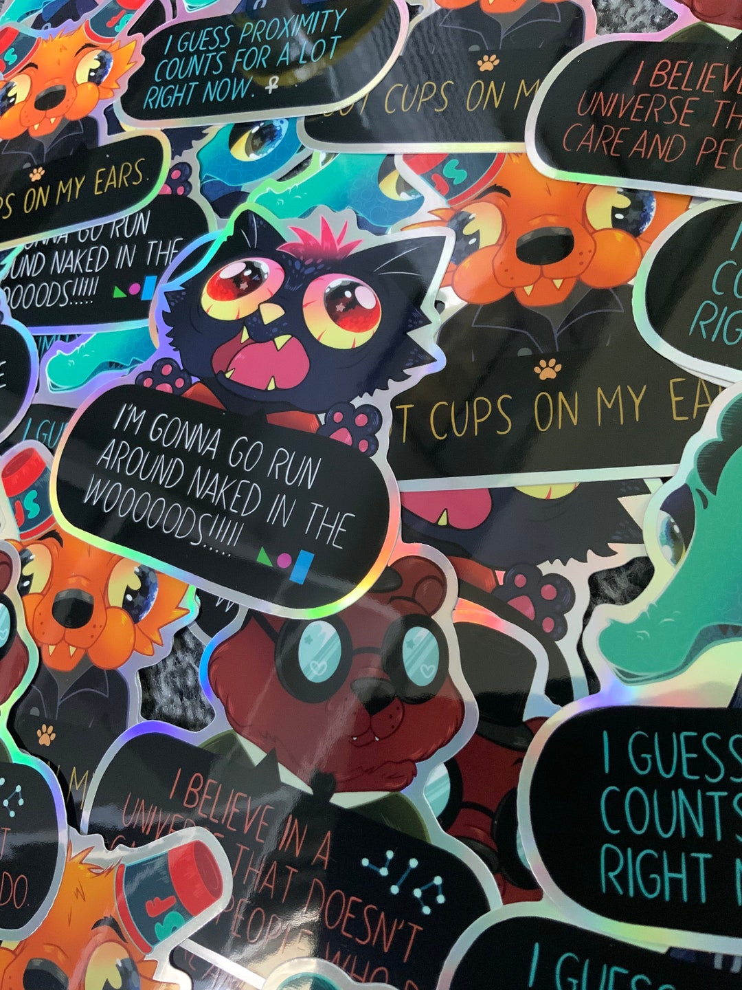Night in the Woods Shiny Sticker Set | Holographic 9 X 9 Cm Large Vinyl ...