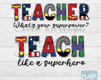 Teacher Superhero - PNG - Digital Download - Etsy