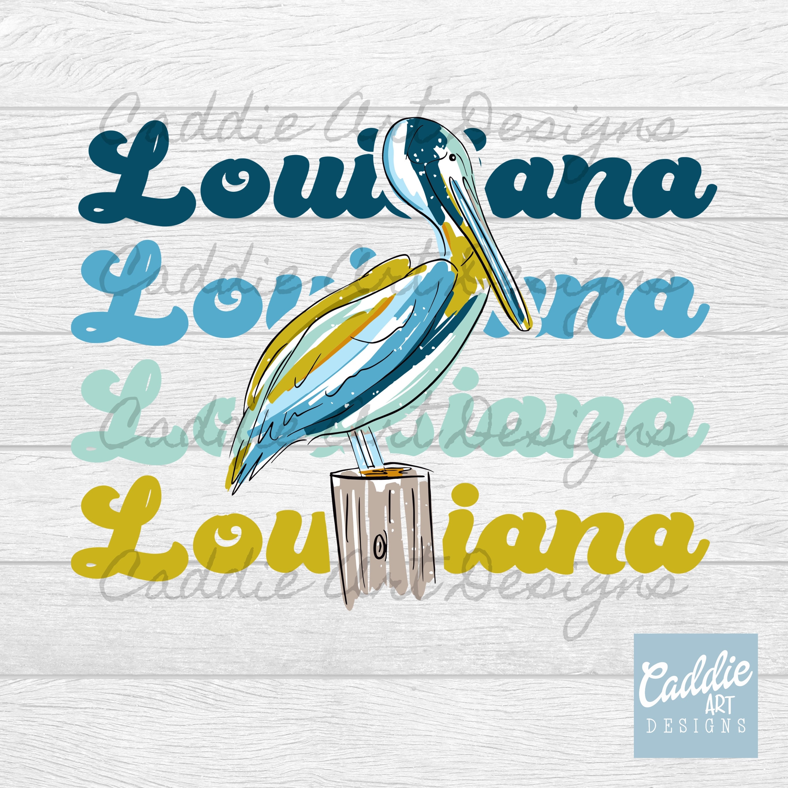 Louisiana Png, Pelican Png, Retro Design, Instant Download for Printing ...