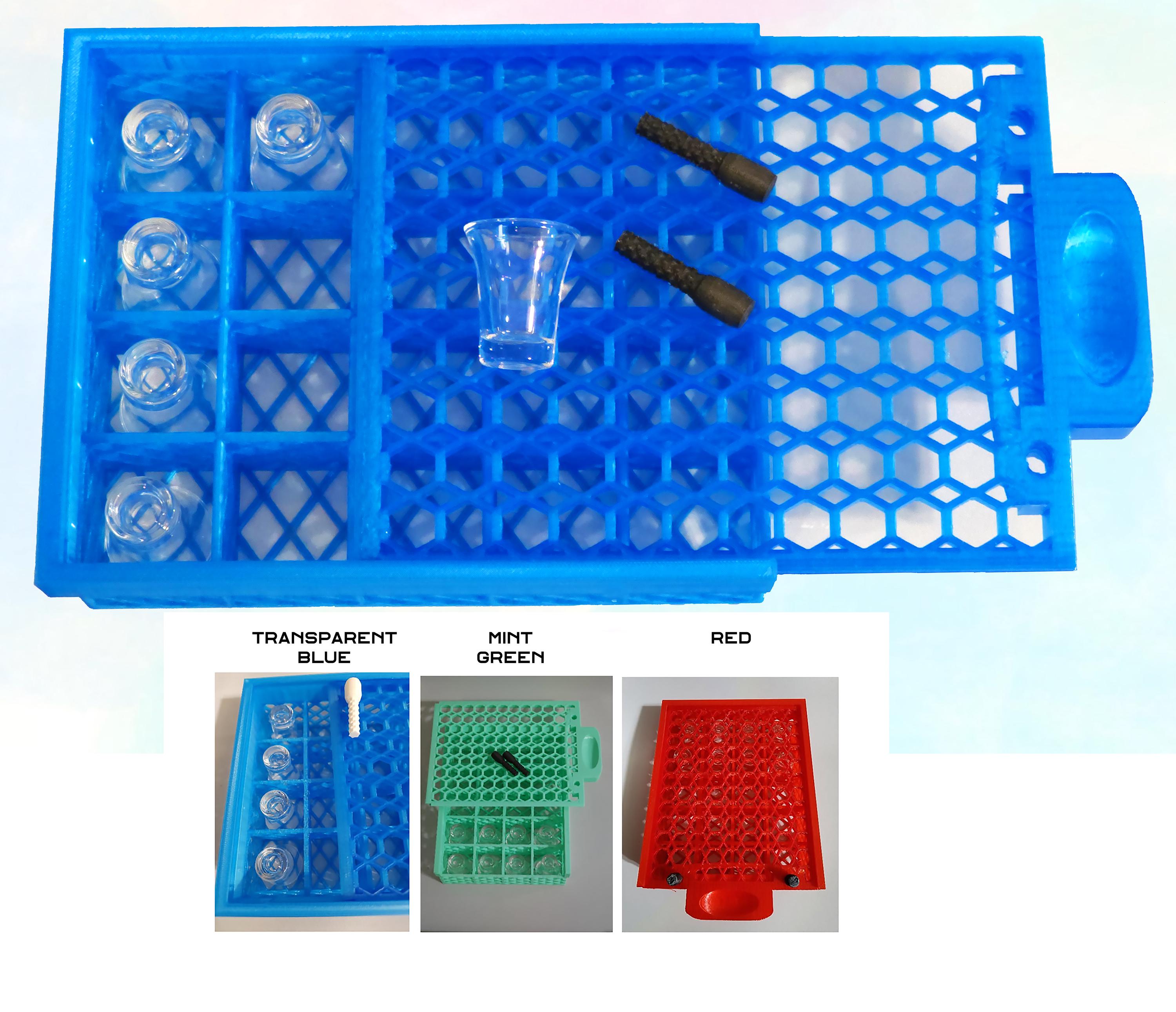 Communion Glass Cup Holder Lt BLUE Dishwasher Sterilizer Safe, Saves ...