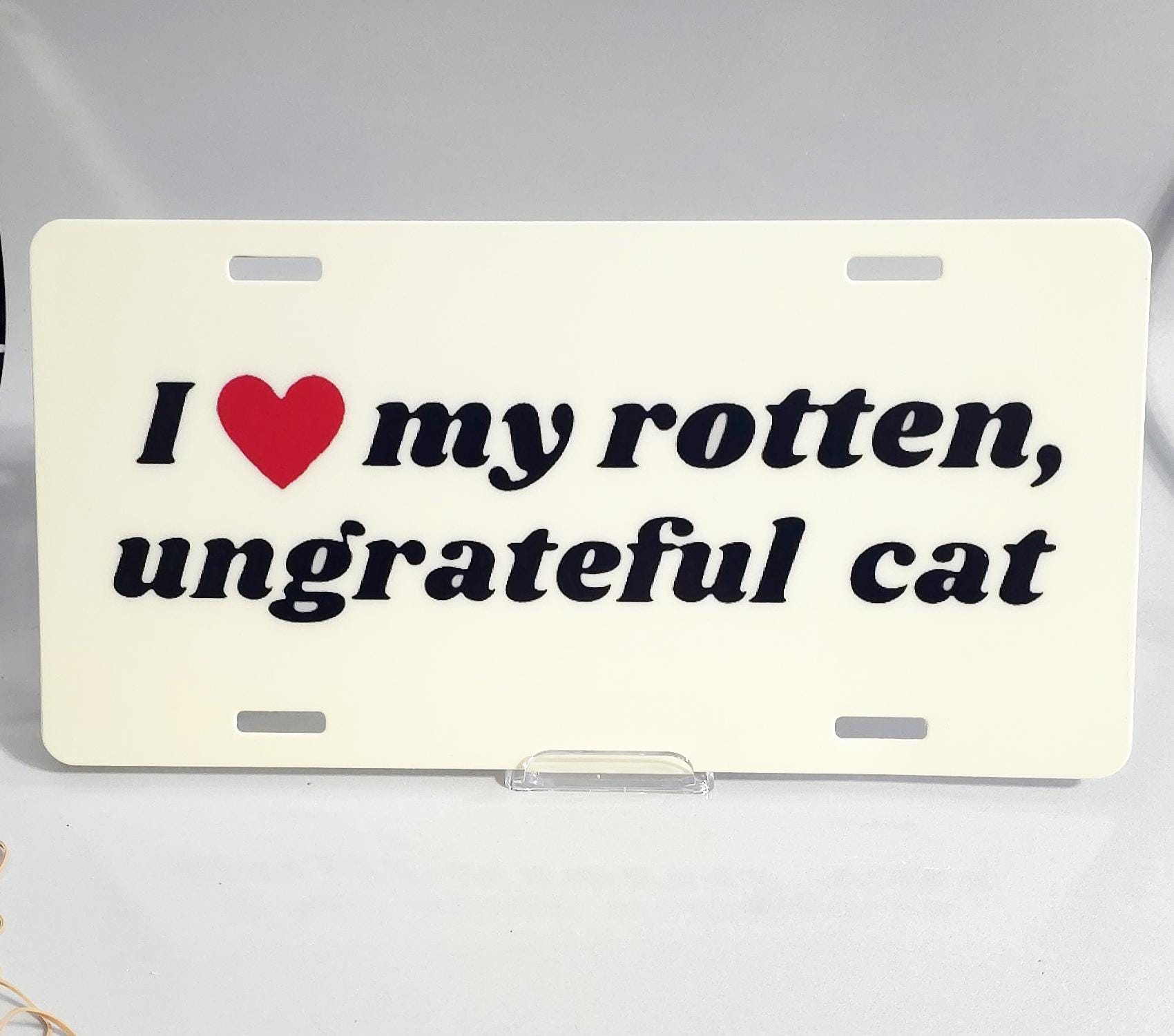 Cat Car License Plate License Plate, Funny License Front Car Tag Custom ...