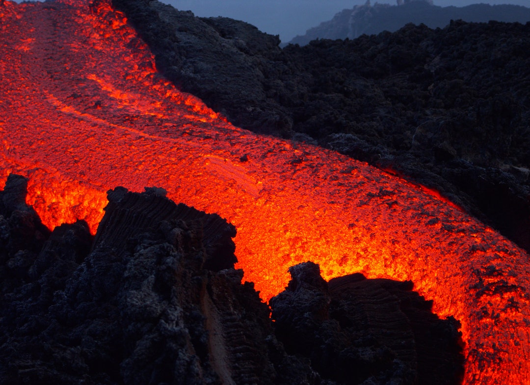 118 Beautiful Landscape Volcano Lava Flow PRINT 13 X 19 Bright Lava ...