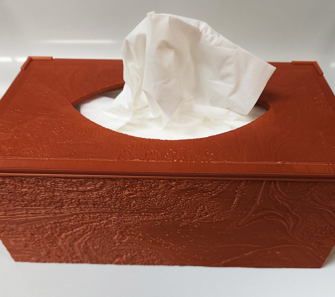 Tissue Box Geometric Holder Facial Tissue Kleenex Sturdy RUST Holder 3D ...