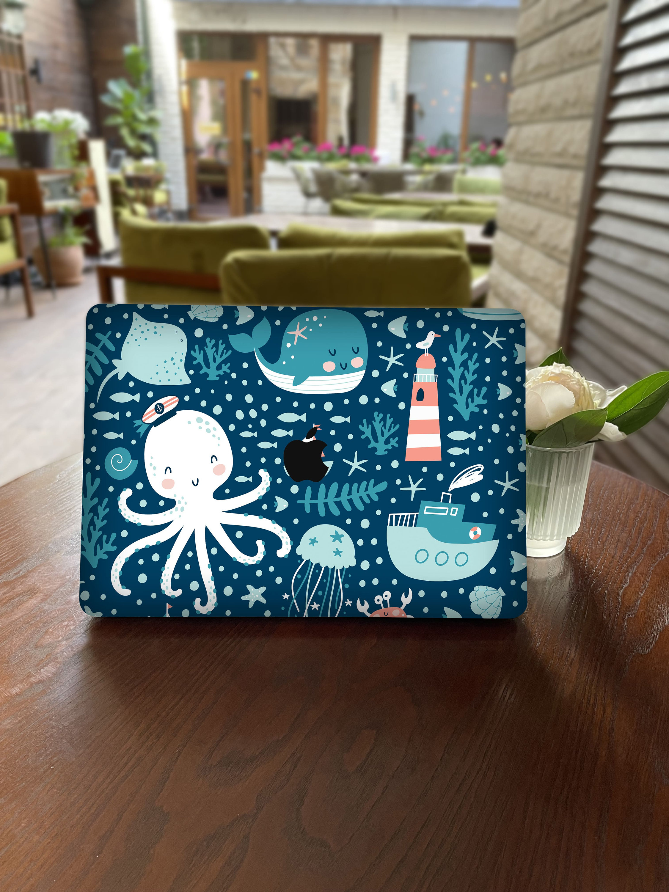 Blue Sea Octopus Hard Cover MacBook Case MacBook Pro 14 2021 - Etsy