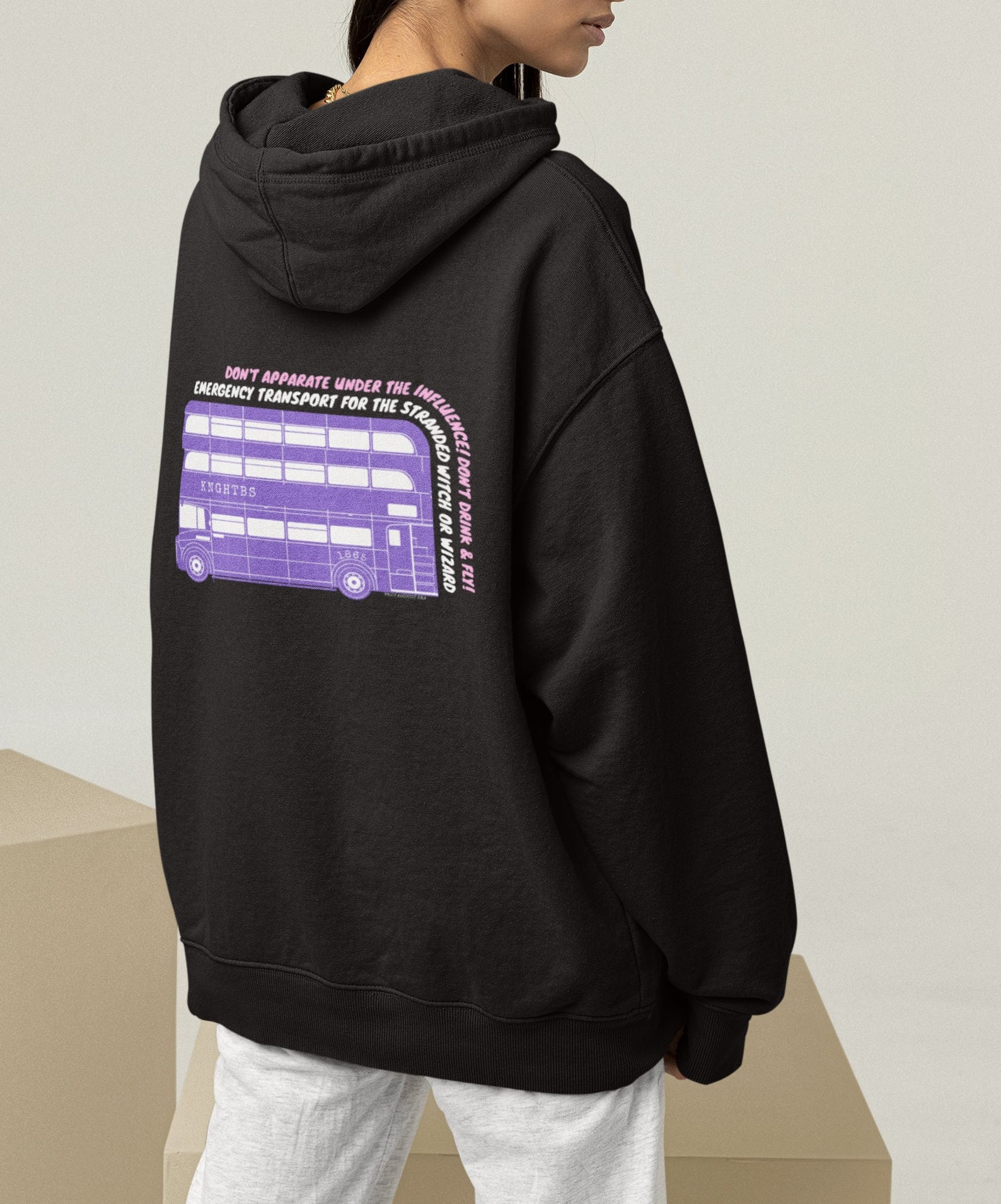 Purple Bus Pullover Hoodie Wizard Bus Universal Hoodie Gifts for ...