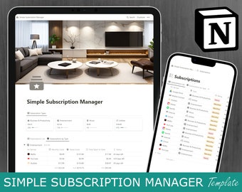 Notion Subscription Manager Template - Efficient Subscription Tracking ...