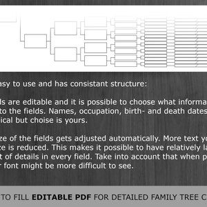 9 Generation Family Tree Chart: Printable and Editable Genealogy ...