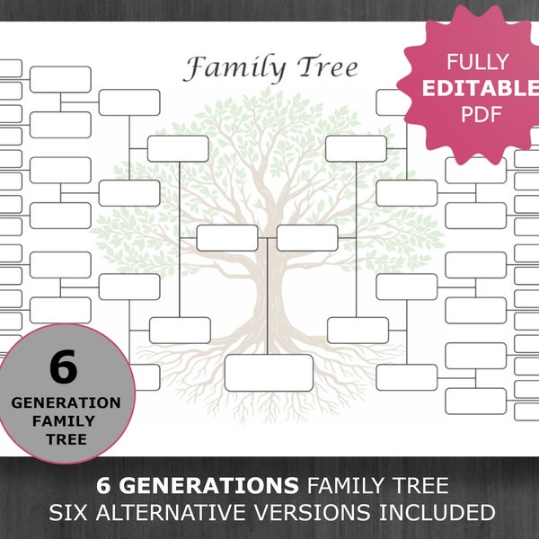 Family Tree Chart 6 - Etsy