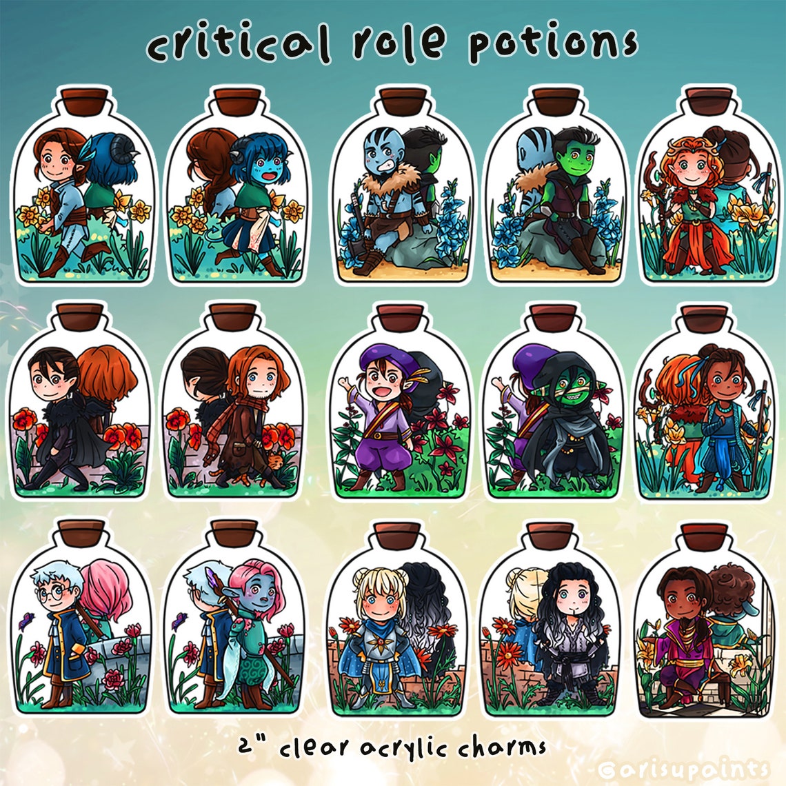 Critical Role: Mighty Nein & Vox Machina Potion Bottle Charms - Etsy
