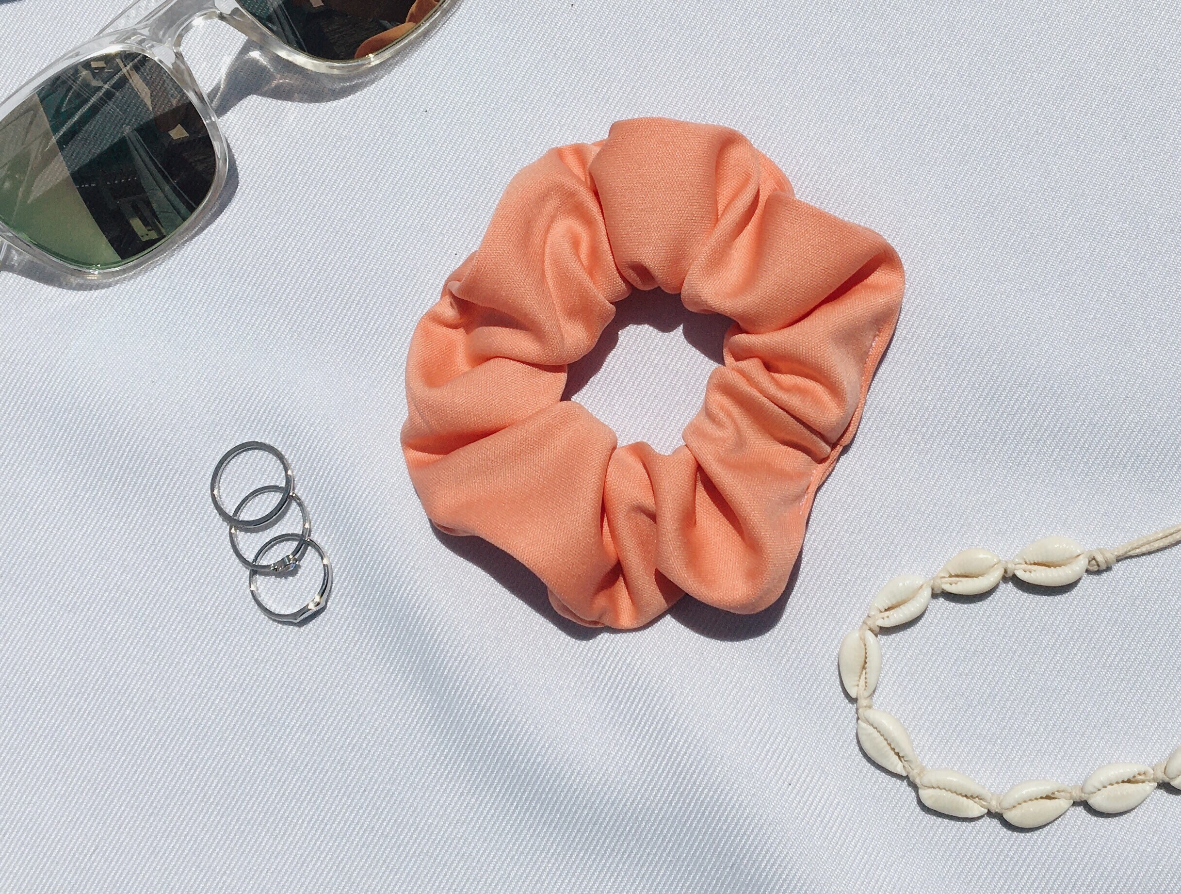 Pretty Peach Scrunchie - Etsy