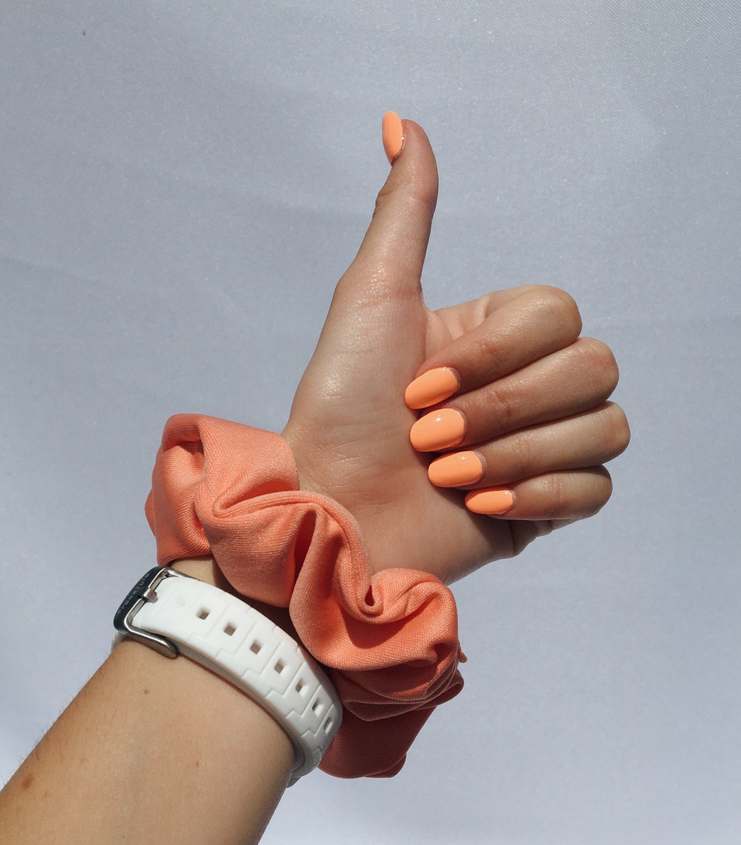 Pretty Peach Scrunchie - Etsy