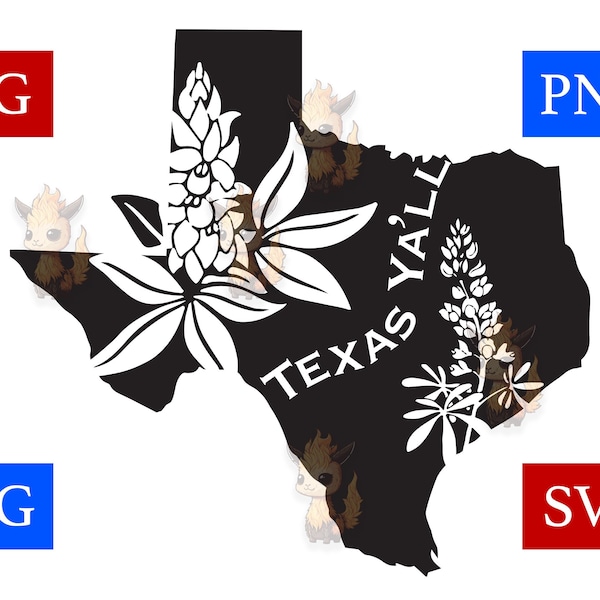 Texas Bluebonnets Svg - Etsy