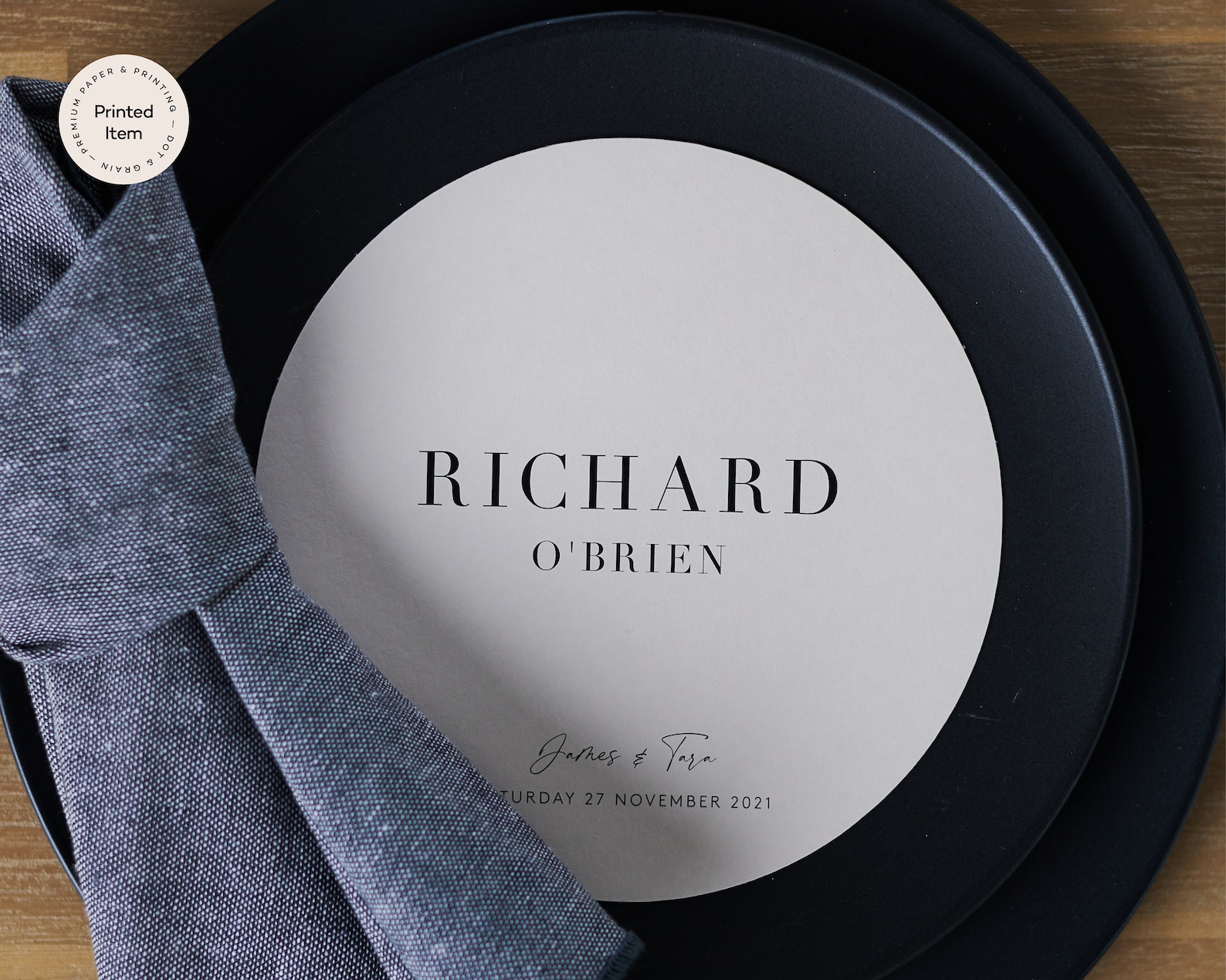 The Circle Menu the Santa Rosa Collection. Printed Wedding - Etsy