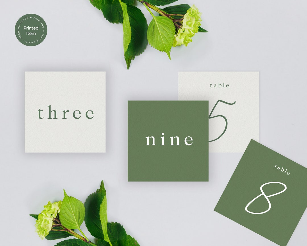 Sage Green Wedding Table Numbers: Rustic Hunter Valley Decor - Etsy