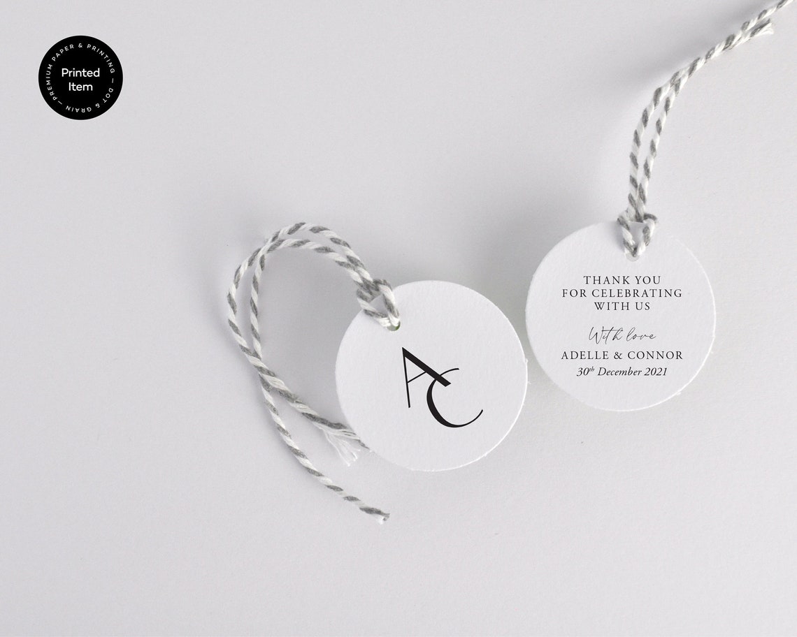 Favour Tag Square or Round Favour Tag the Manhattan - Etsy Australia