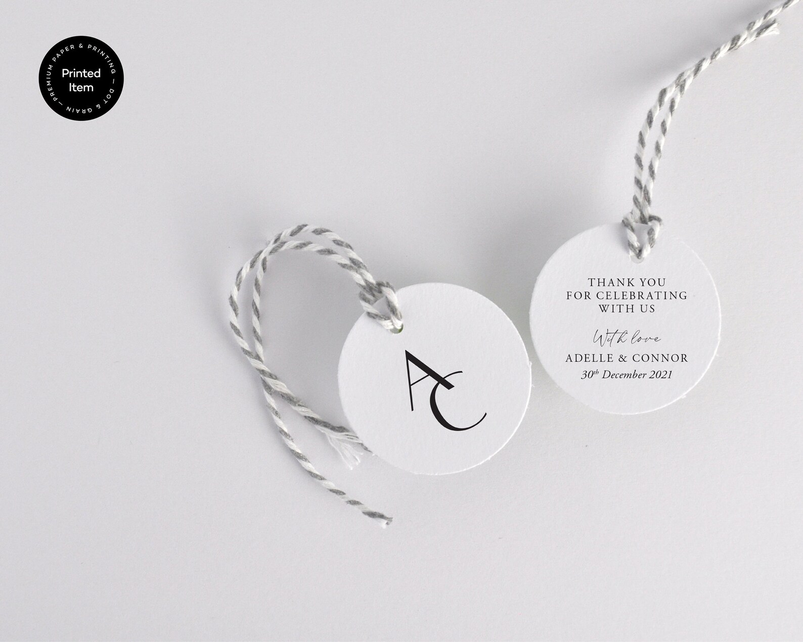 Favour Tag Square or Round Favour Tag the Manhattan - Etsy Australia