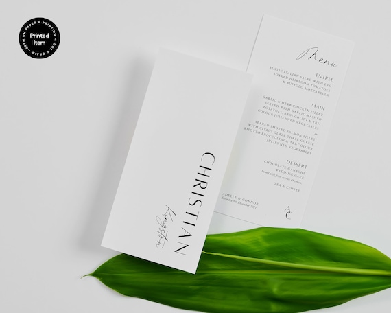 The DL Menu the Manhattan Collection. Printed Wedding - Etsy