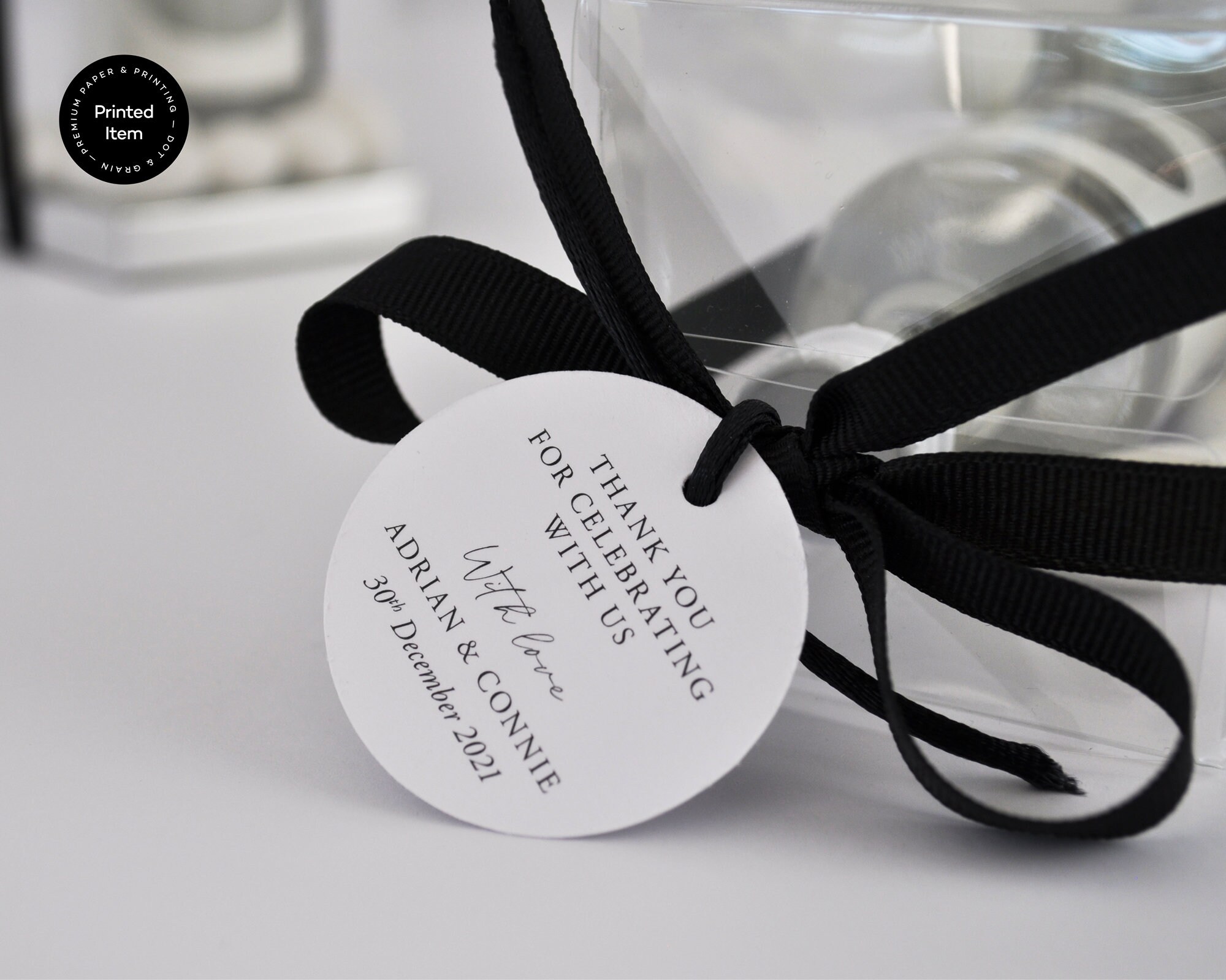 Favour Tag Square or Round Favour Tag the Manhattan - Etsy Australia