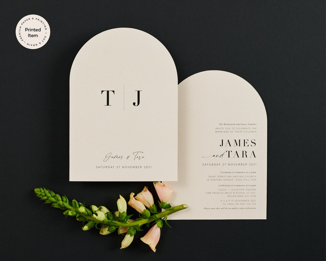 Arch Invitaion the Santa Rosa Collection Wedding Suite Invitation ...