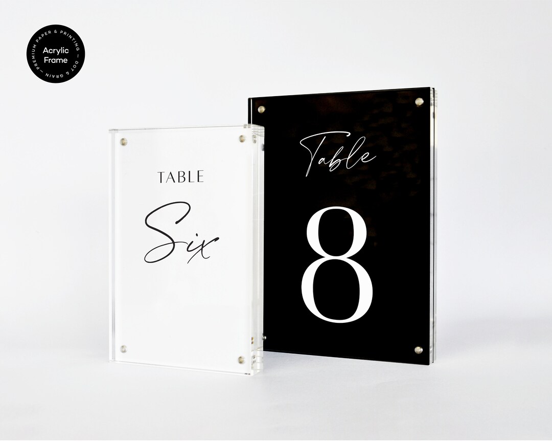 Acrylic Stand - Clear Acrylic Magnetic Table Number Stand - Etsy