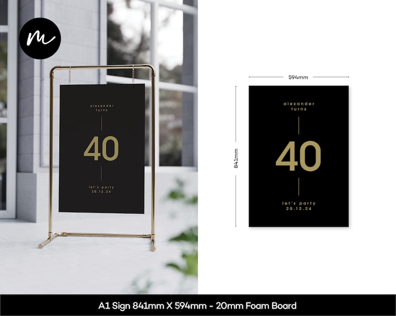 Letrero de bienvenida personalizado para 40 cumpleaños - Colección ...