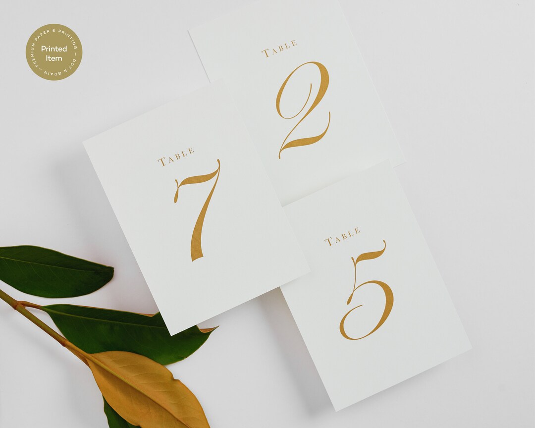 5x7 Table Numbers - the Windsor Collection. Printed Wedding Stationery ...