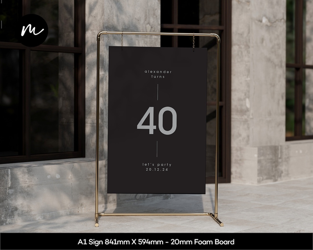 A1 Welcome Signage - THE METROPOLIS COLLECTION - Forty Birthday Sign ...