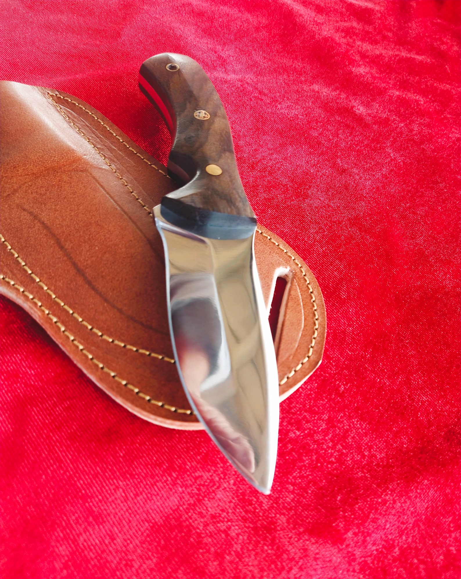 Handmade D2 Hunting Skinner Knife With Wooden Handle and - Etsy