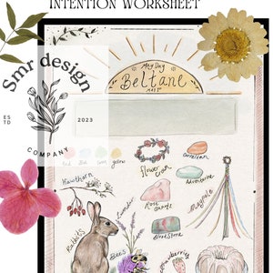 Beltane Printable Artwork Intention Worksheet / May Day Celebration ...