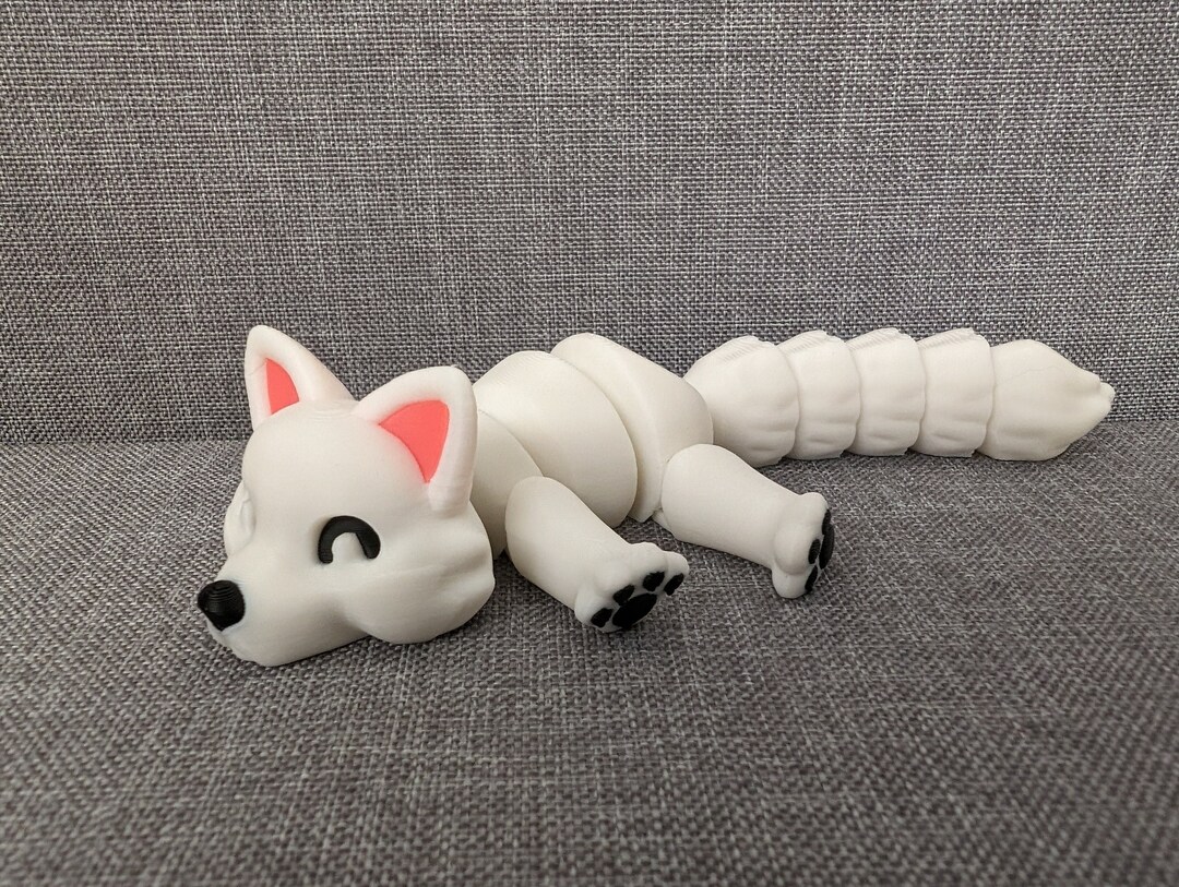 3D Articulated Arctic Fox Fidget Toy - Etsy