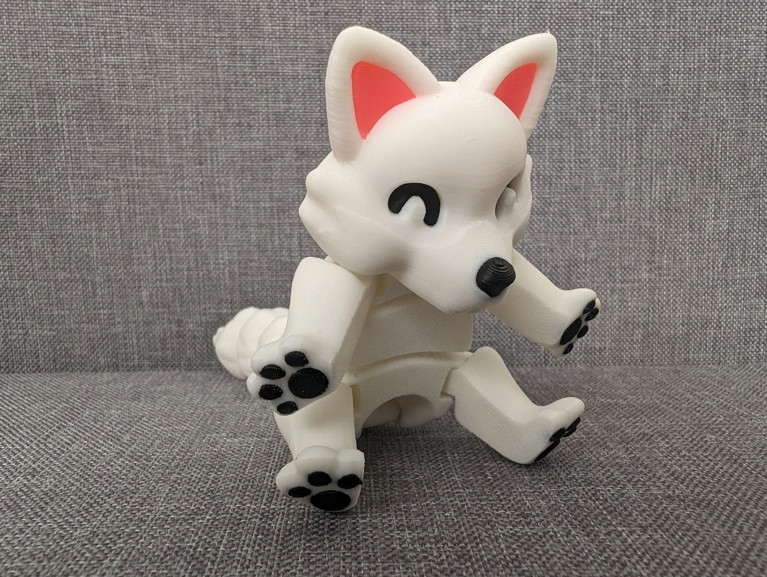 3D Articulated Arctic Fox Fidget Toy - Etsy