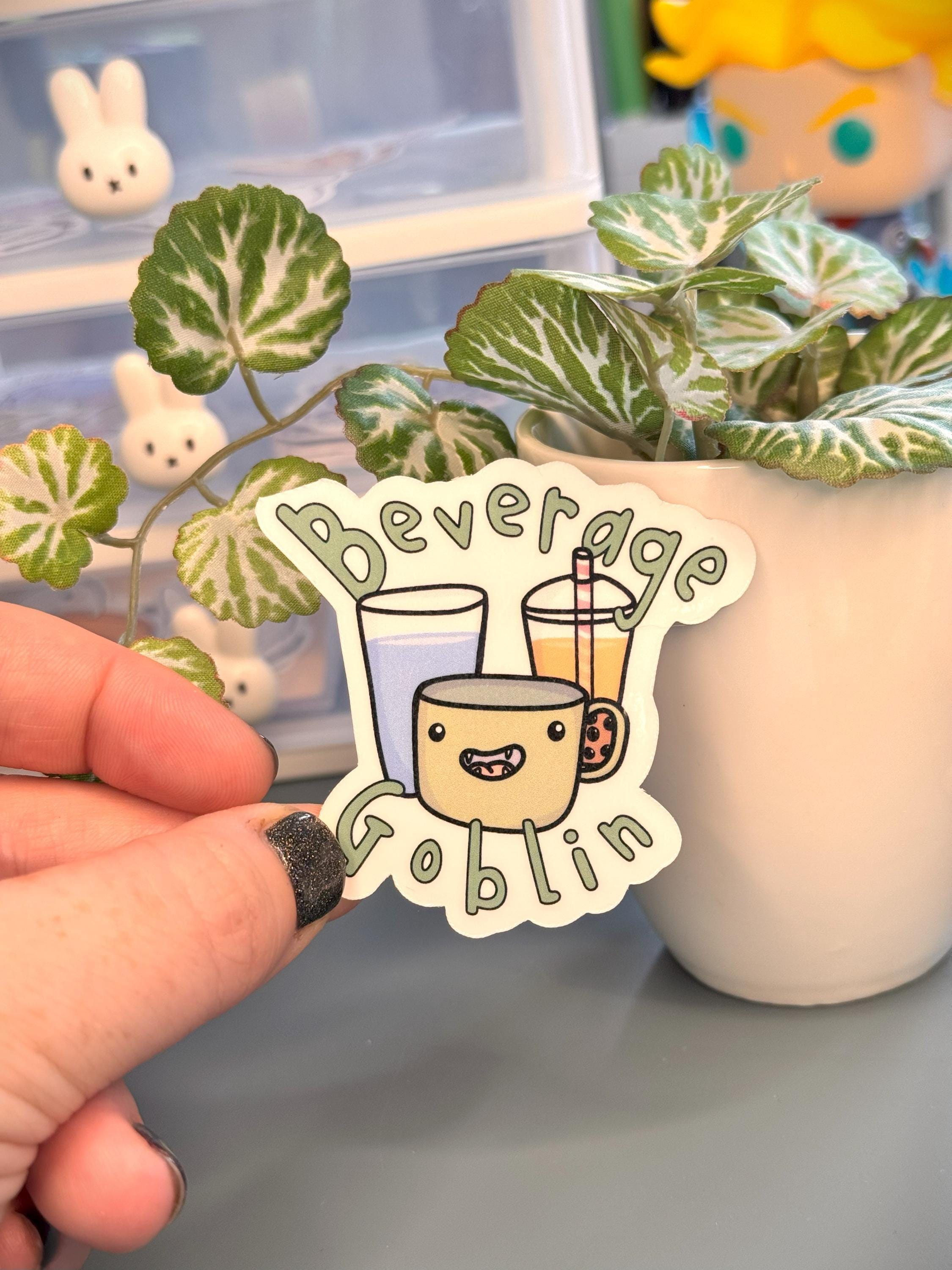 Beverage Goblin Sticker: Funny Meme Decal, Water Bottle Sticker - Etsy