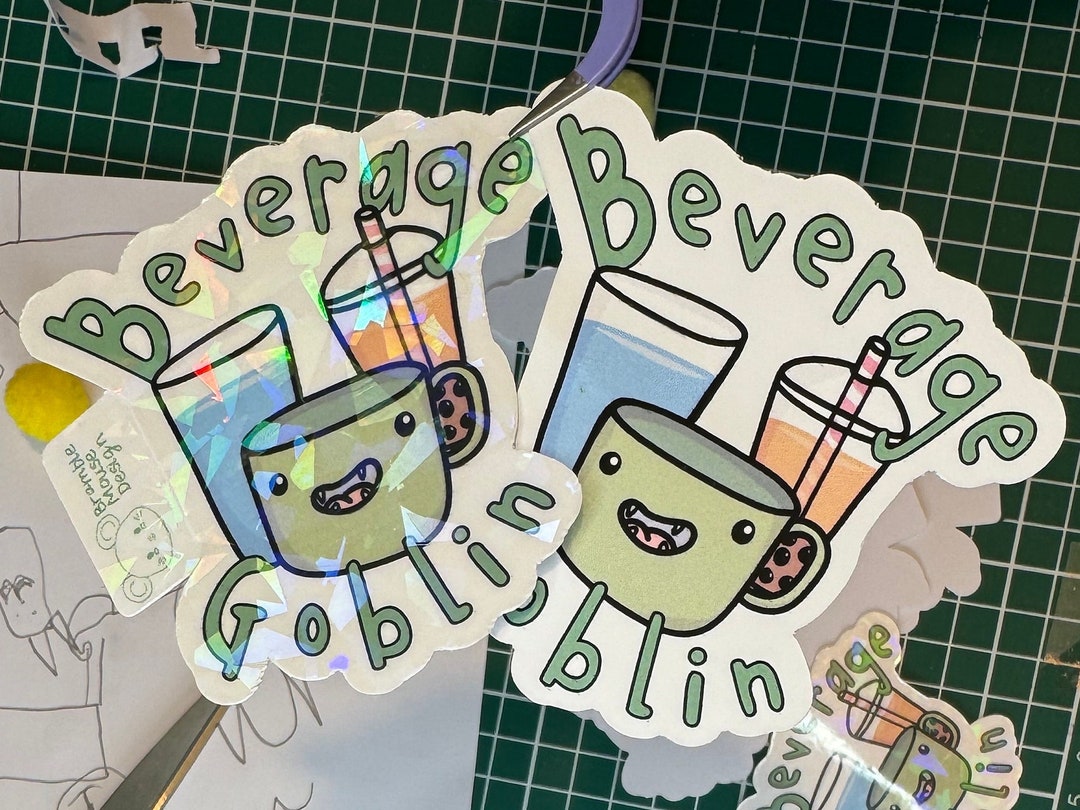 Beverage Goblin Die-cut Sticker Decal in Matte or Shiny Holo ...