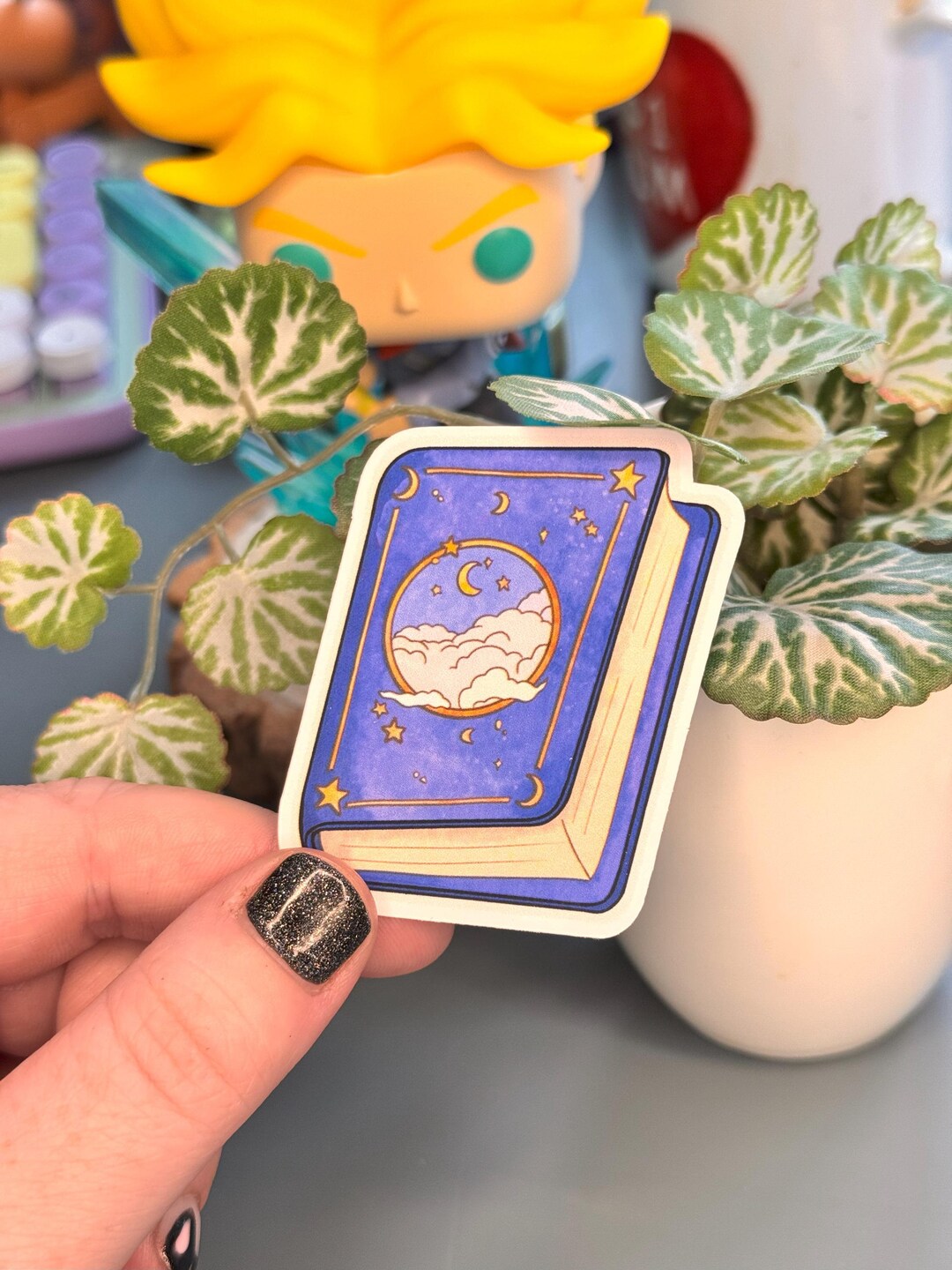 Magic Book Spellbook Die-cut Sticker Decal in Shiny Holo Holographic or ...