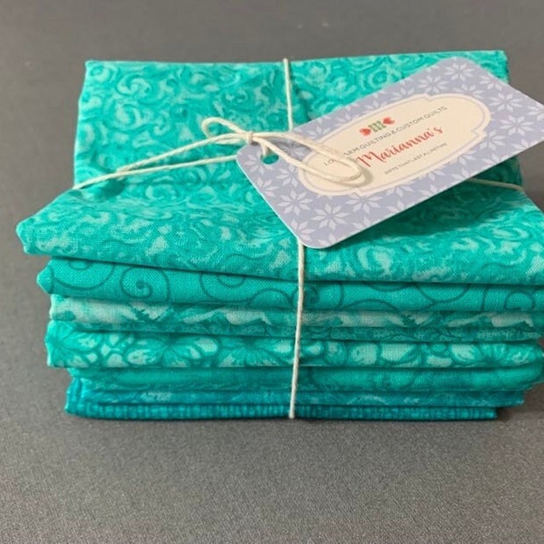 Turquoise Fat Quarter Bundle - Etsy