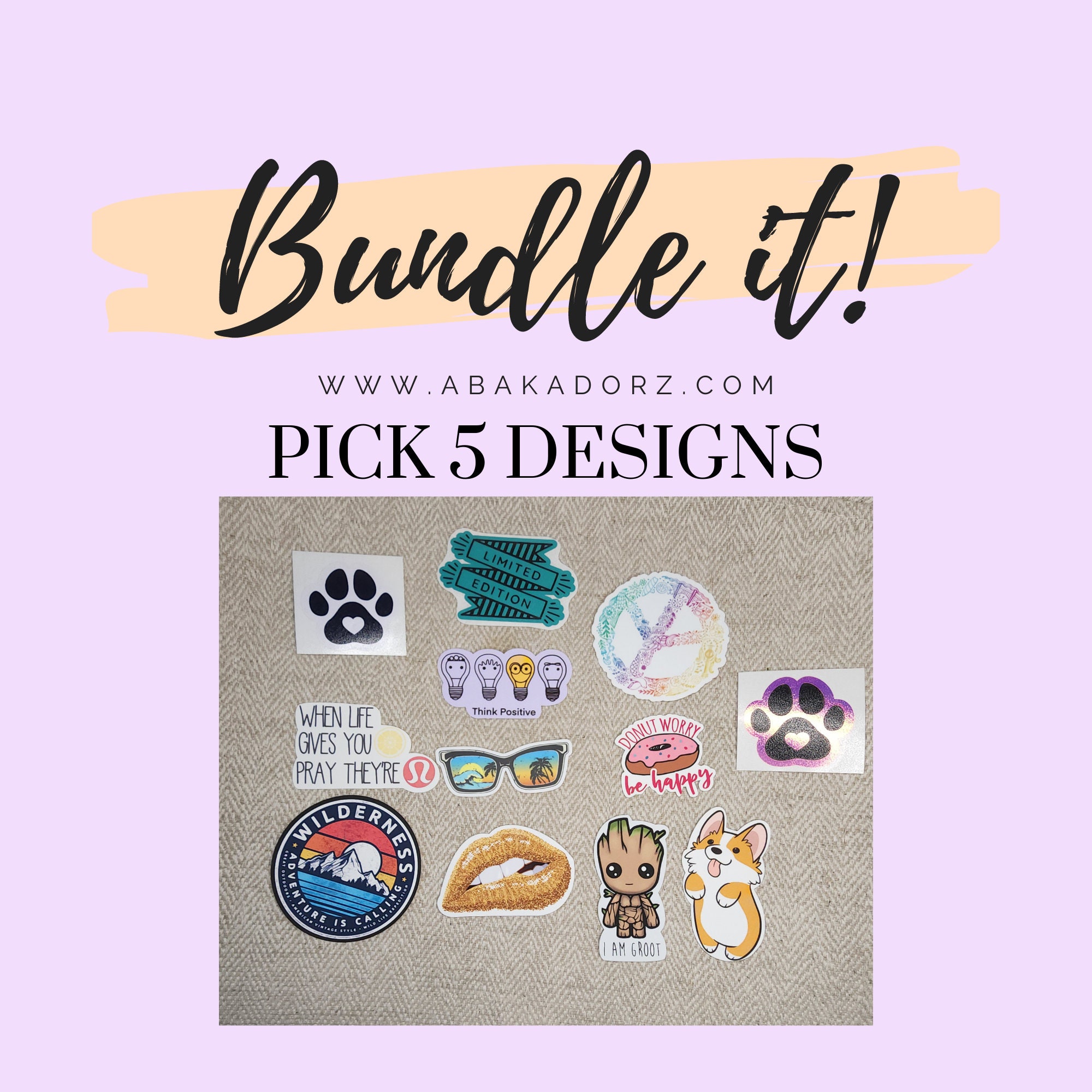 Bundle Sticker Decal /car/mug/tumbler/laptop - Etsy