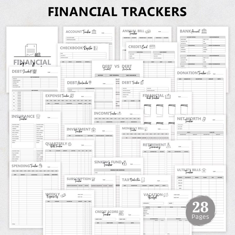Budget Planner Printable Finance Tracker A4 Finance Planner A5 Monthly ...