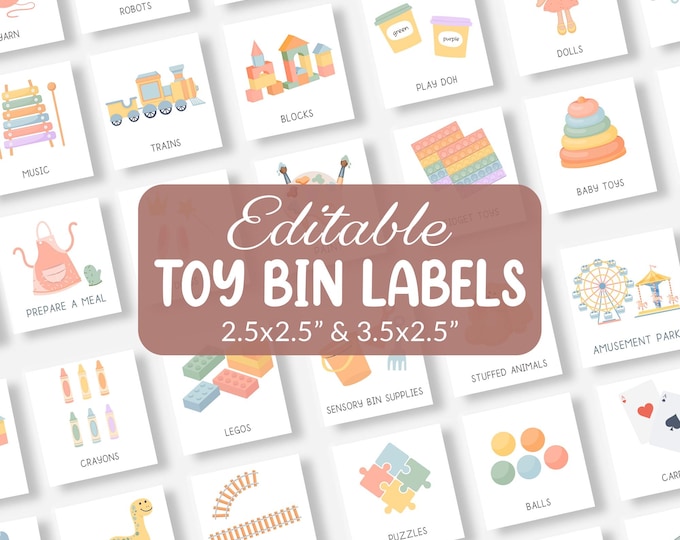 Toy Bin Labels Playroom Label Trofast Toy Storage Box Organization Kids ...